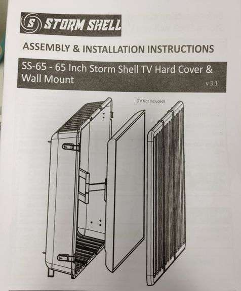 Storm Shell 65" Storm Shell TV Hard Cover & Wall Mount - Rio Grande Trade