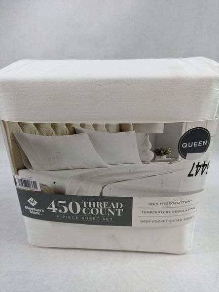 450 Thread Count 4 Piece Sheet Set, Queen - Rio Grande Trade