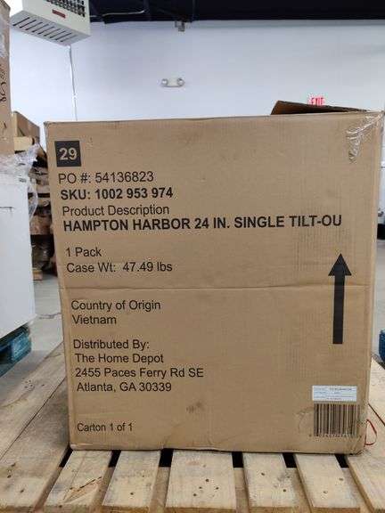 Hampton Harbor 24" Single Tilt-Out Hamper - Rio Grande Trade