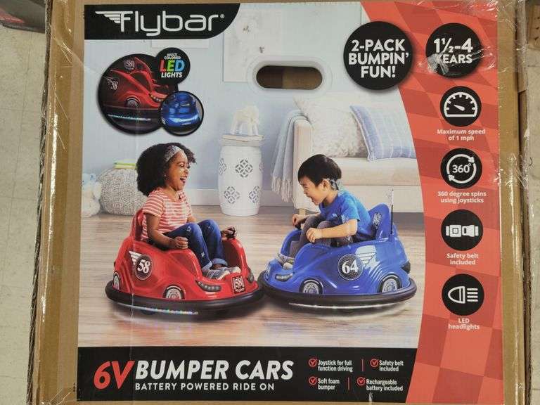 Flybar 6V Battery Powered Electric Bumper Cars - Rio Grande Trade