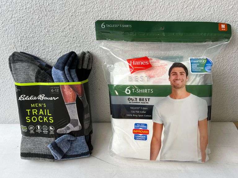 Men's Trail Socks & Medium Hanes T-Shirt Pack - Rio Grande Trade