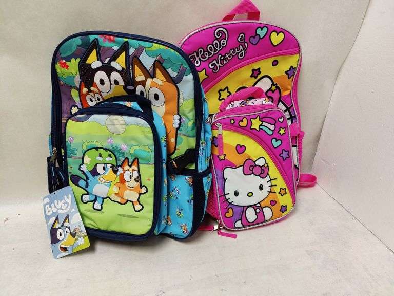 Hello Kitty & Bluey Backpack w/ Lunch Bag Bundle, Like New - Rio Grande ...