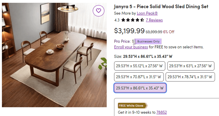 Loon Peak Janyra Solid Wood Sled Dining Set, Open Box - Rio Grande Trade