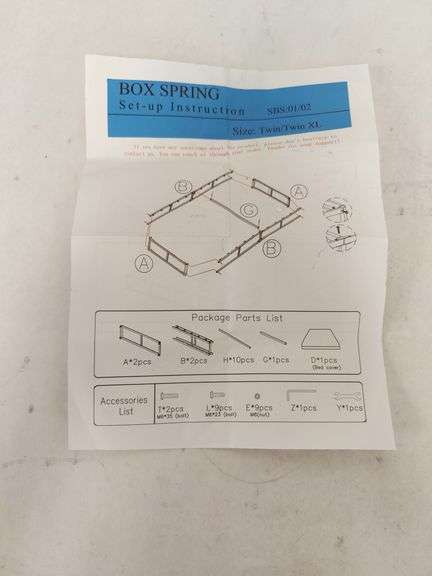 Box Spring Frame Twin/ Twin XL, Like New - Rio Grande Trade