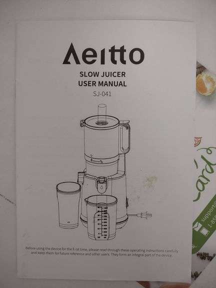 Aeitto Cold Slow Juicer, Like New - Rio Grande Trade