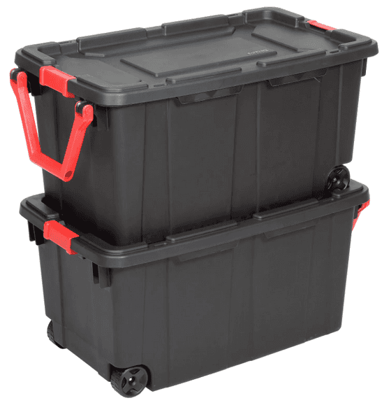 Sterilite 40 Gallon Wheeled Plastic Storage Tote, Set of 2 | Open Box ...