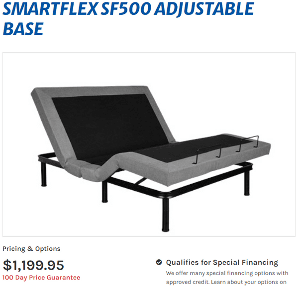 SmartFlex SF500 Adjustable Bed Frame, Split King, Like New - Rio Grande ...