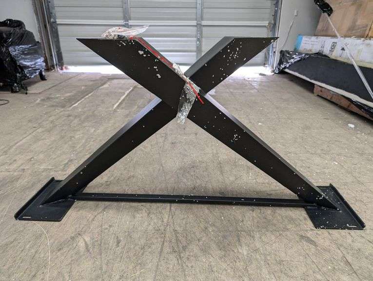 Metal X Frame Table Legs 4' x 2' x 1', Like New - Rio Grande Trade