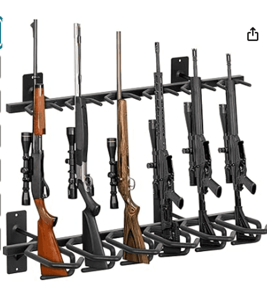 ROBUST Indoor Gun Racks for Wall 6-Slot Vertical Gun Rack Wall Mount ...