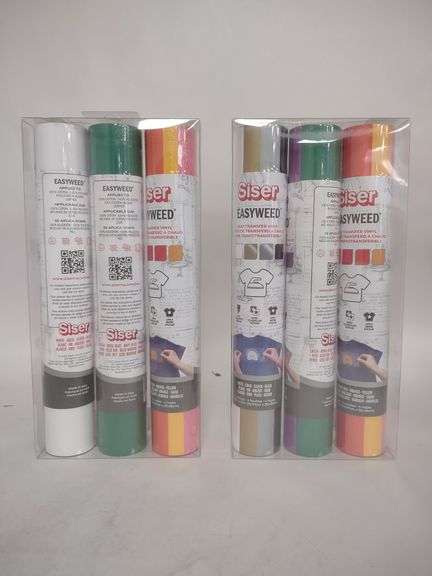Siser EasyWeed Heat Vinyl Transfer Rainbow Sampler, 6 Pcs, Like New ...