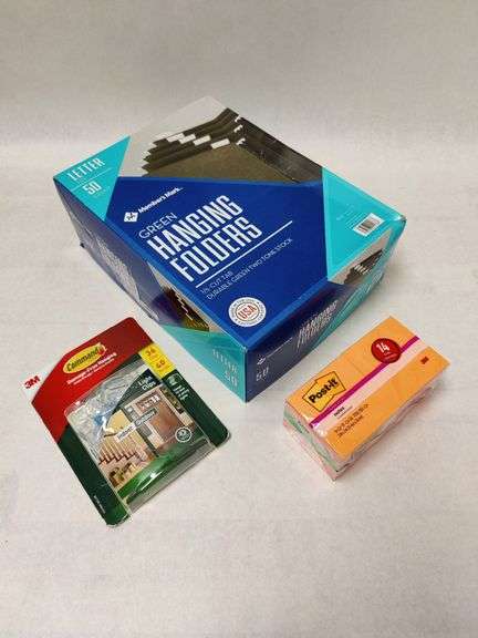 Member's Mark Hanging Folders + Post-it Super Sticky Notes 14 Pk ...