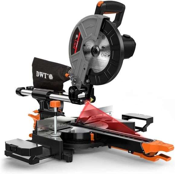 DWT Sliding Compound Miter Saw w/3 Blades | Open Box | (See Condition ...