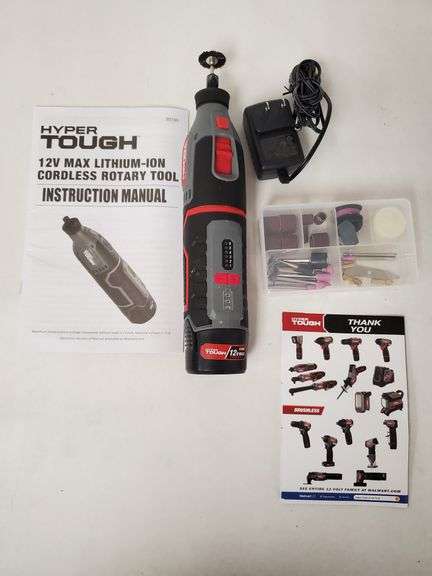 Hyper Tough Cordless Rotary Tool W/ Accessory Kit | Open Box | (See ...