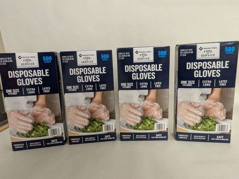 Member's Mark Disposable Gloves 500 Pack, Set of 4 Packs | Like New ...
