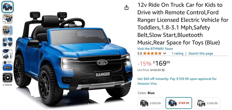 Ride On Ford Ranger for Kids W/ Remote Control | Like New - Rio Grande ...