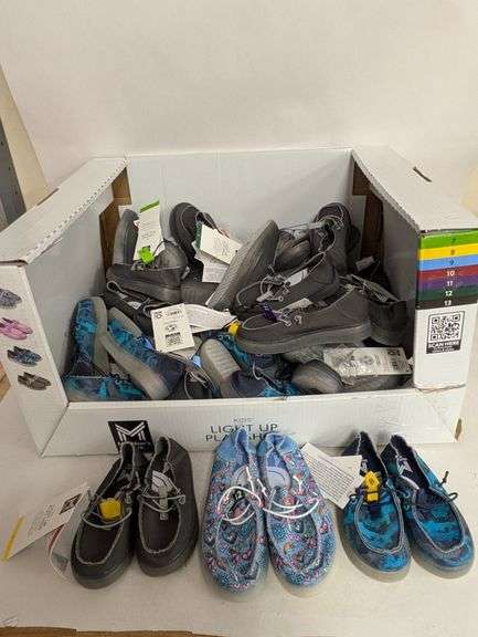 Box of Various Member's Mark Light Up Kids Shoes (Various Styles/Sizes ...