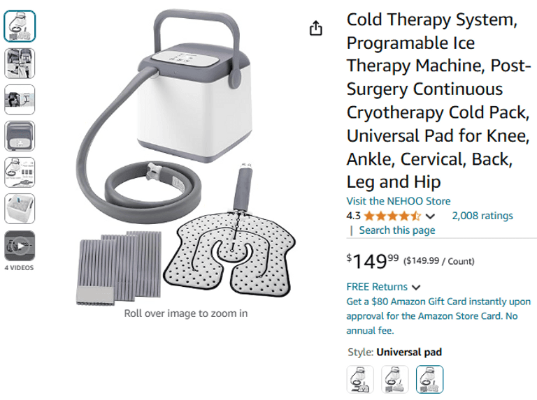 Cold Therapy System, Programable Ice Therapy Machine | Open Box - Rio ...