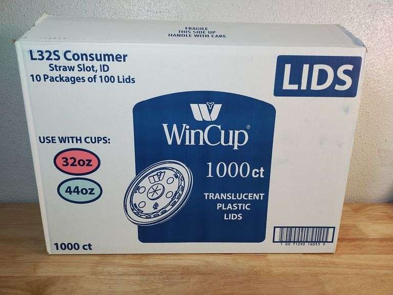 Wincup Translucent Plastic Lids with Straw Slot, 1000 ct. | Open Box ...