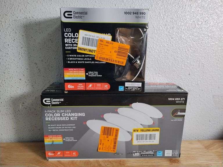 Commercial Electric Bundle: Ultra Slim Integrated LED 6" Round Adj ...