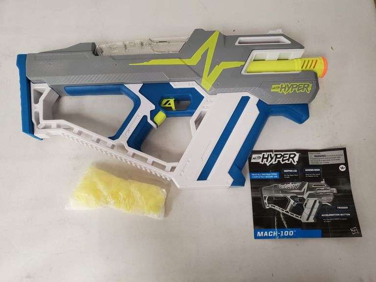 Nerf Hyper Mach 100 Fully Motorized Electronic Ball Dart Blaster | Open ...