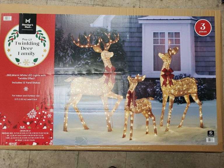 Member's Mark Pre-Lit Twinkling Deer Family | Like New - Rio Grande Trade