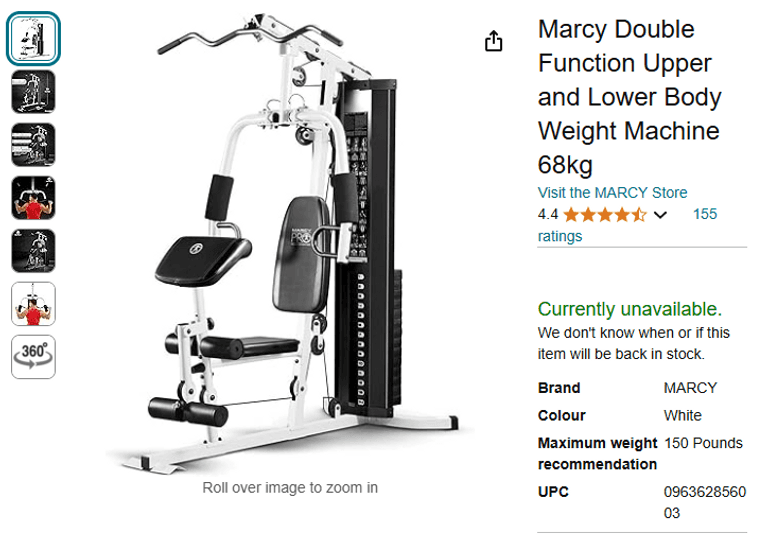 Marcy Double Function Upper and Lower Body Weight Machine, BOX 1 of 3 ...