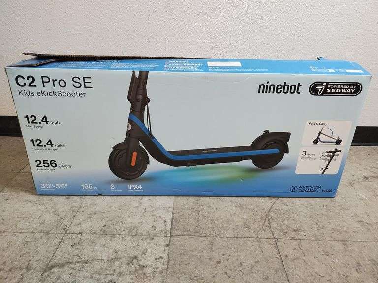 Segway C2 Pro SE Kids Electric Kick Scooter with Adjustable Handlebar ...