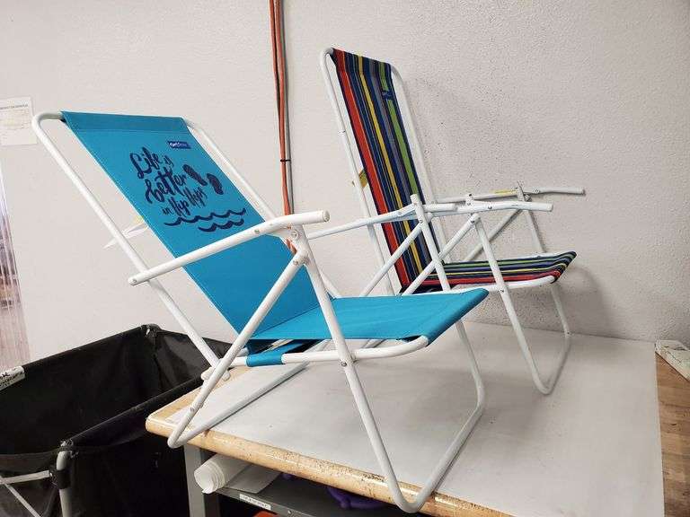 SurfGear 2-Position Beach Chair Set of 2 | Open Box - Rio Grande Trade