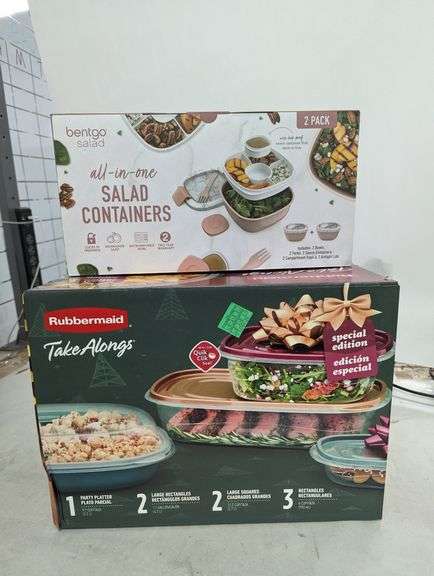 Rubbermaid Takealongs Food Storage and Bentgo Salad Bento Lunch Box, 2 ...