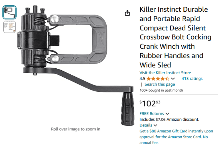 Killer Instinct Durable and Portable Rapid Compact Dead Silent Crossbow ...