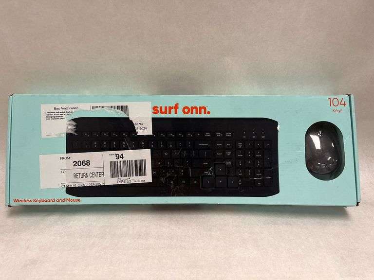 Surf Onn Wireless Keyboard and Mouse | Open Box | (See Condition Notes ...