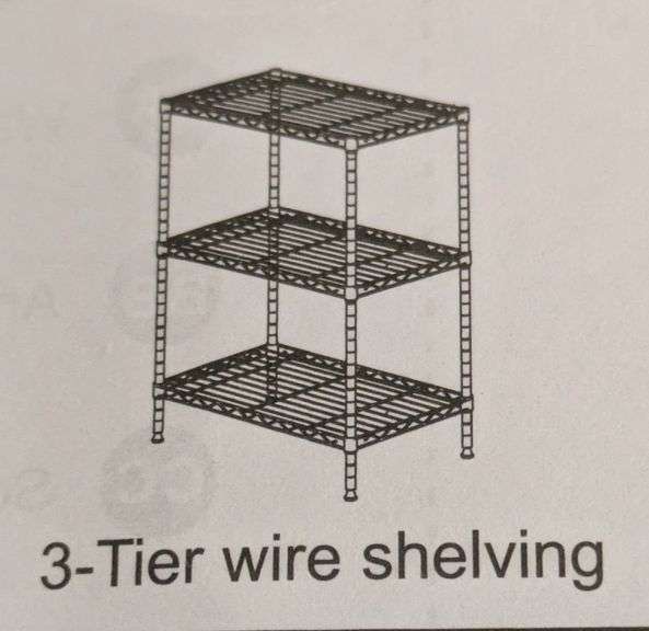 3-Tier Wire Shelving | Like New | (See Condition Notes) - Rio Grande Trade