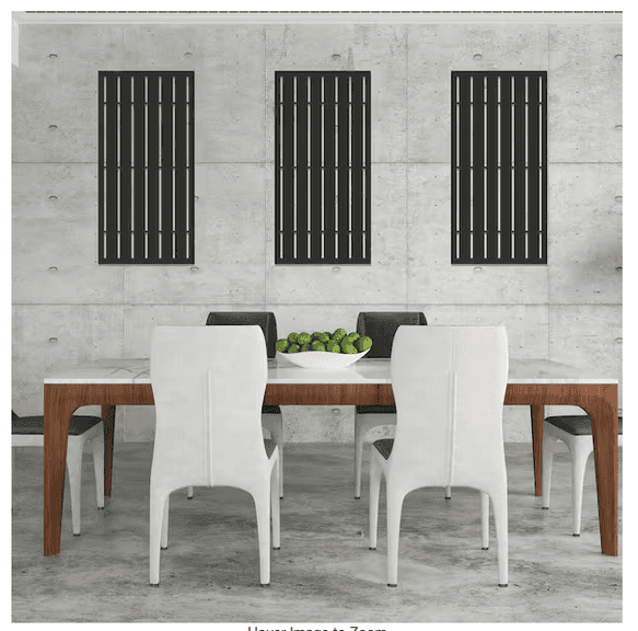 2 x 4' Boardwalk Black Polypropylene Decorative Screen Panel, Set of 3 ...