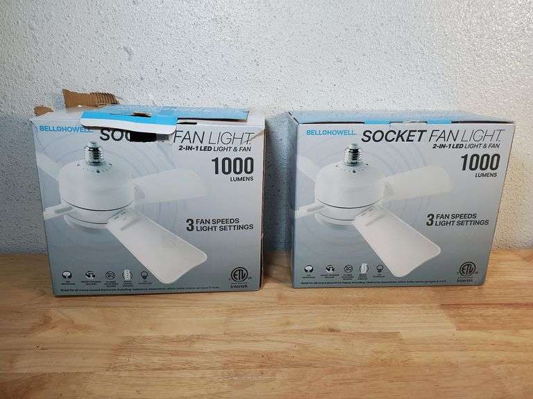 Bell+Howell Socket Fan Light Original, Set of 2 | Open Box | (See ...