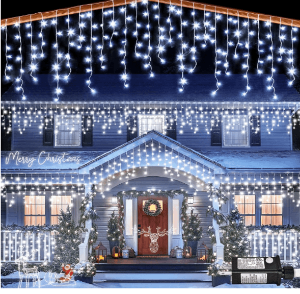 Icicle lights Outdoor | Like New - Rio Grande Trade