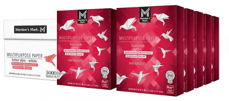 Member's Mark Multipurpose Copy Paper, 8.5 x 11”, 92 Bright, 20 lbs ...