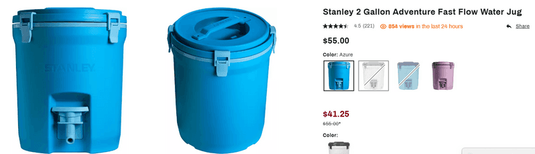 Stanley 2 Gallon Adventure Fast Flow Water Jug | Open Box| (See ...