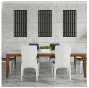 2 x 4' Boardwalk Black Polypropylene Decorative Screen Panel, Set of 3 ...