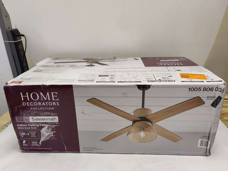 Home Decorators Indoor Ceiling Fan, Like New/Open Box - Rio Grande Trade