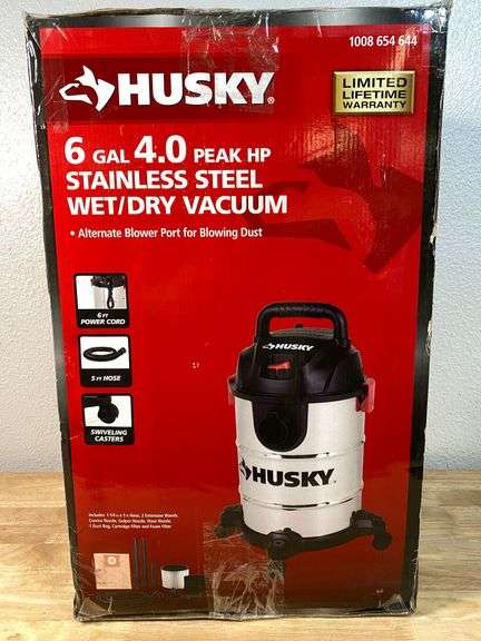 Husky Wet/Dry Vacuum, 6 Gal, Visually Used - Rio Grande Trade