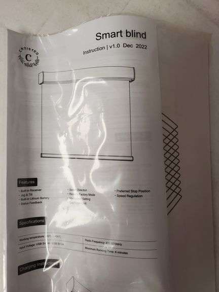 Canisteo Smart Motorized Blinds , New/Sealed - Rio Grande Trade