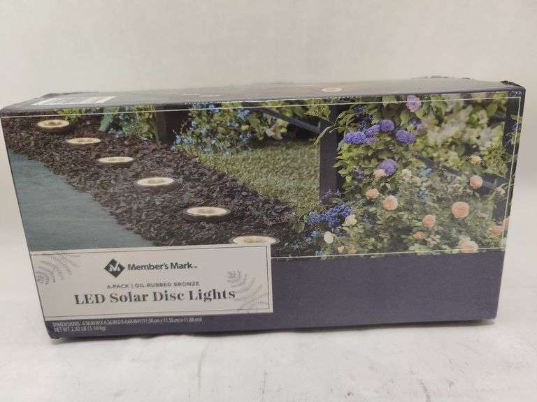 Members Mark LED Solar Disc Lights , Like New/Open Box - Rio Grande Trade