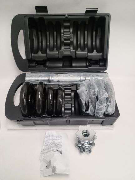 Amazon Basics 40-Pound Adjustable Weight Set W/ Case , Contains Defect ...