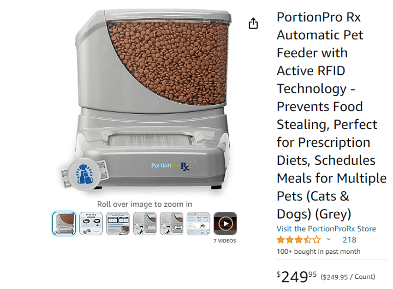 PortionPro Rx Automatic Pet Feeder , Visually Used - Rio Grande Trade