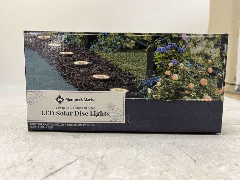 Member's Mark LED Solar Disc Lights , Like New/Open Box - Rio Grande Trade