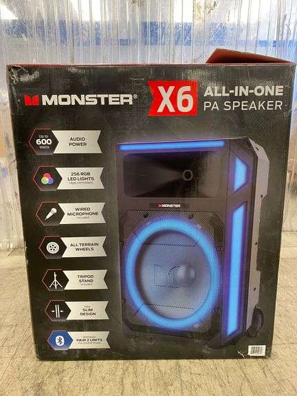 Monster X6 All-in-One PA Bluetooth Speaker System , Employee Tested ...