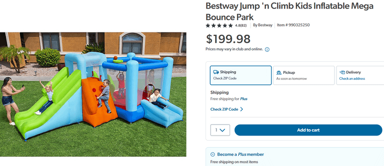 Bestway Jump 'n Climb Kids Inflatable Mega Bounce Park , Like New/Open ...