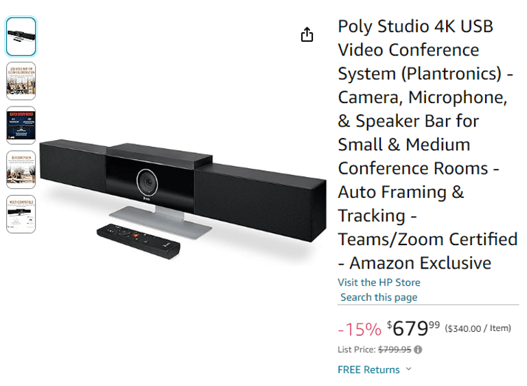 Poly Studio 4K USB Video Conference System - Rio Grande Trade