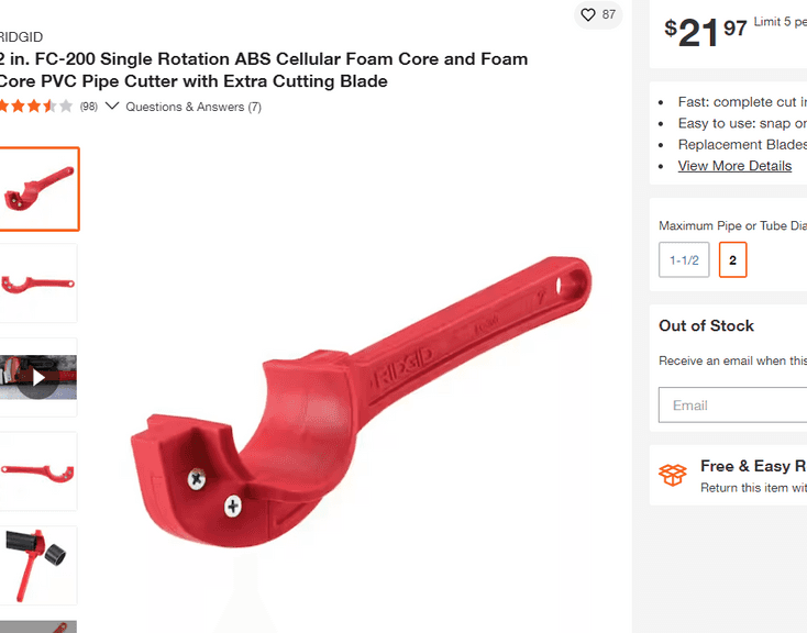 Single Rotation ABS Cellular Foam Core , New/Sealed - Rio Grande Trade