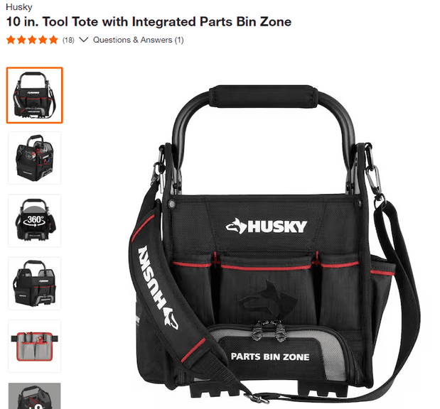 HUSKY Tool Tote , Visually Good Condition - Rio Grande Trade